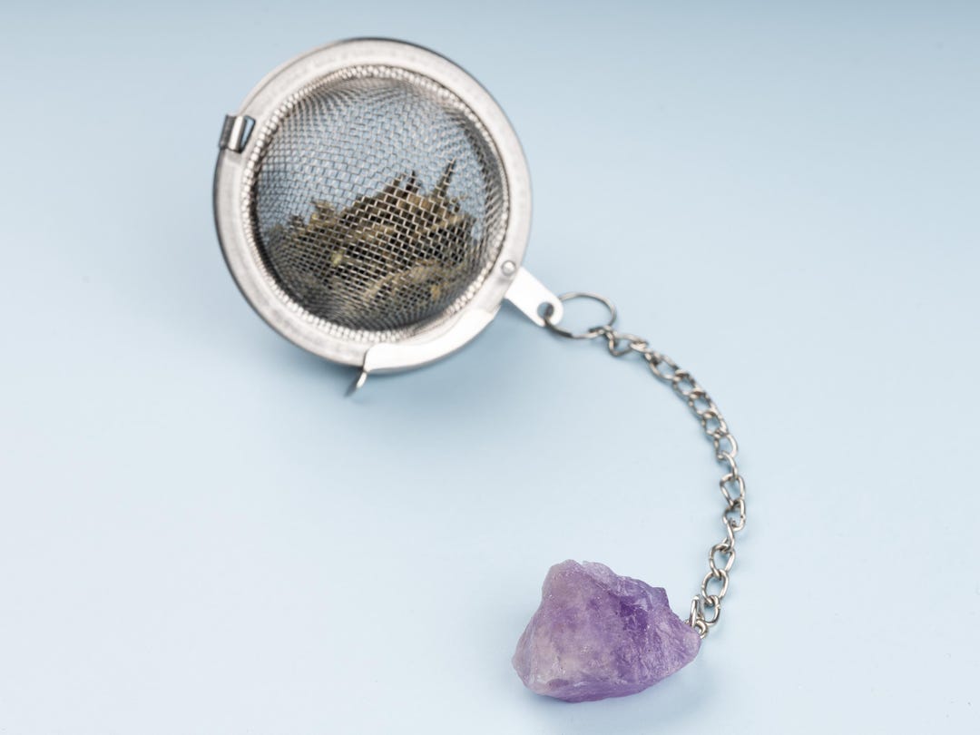 Raw Crystal Tea Infuser, Loose Leaf Tea Steeper With Natural Stone, Tea ...