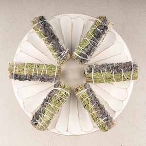 White Sage Lavender and Rosemary Smudge Stick 4", Energy Cleansing ...