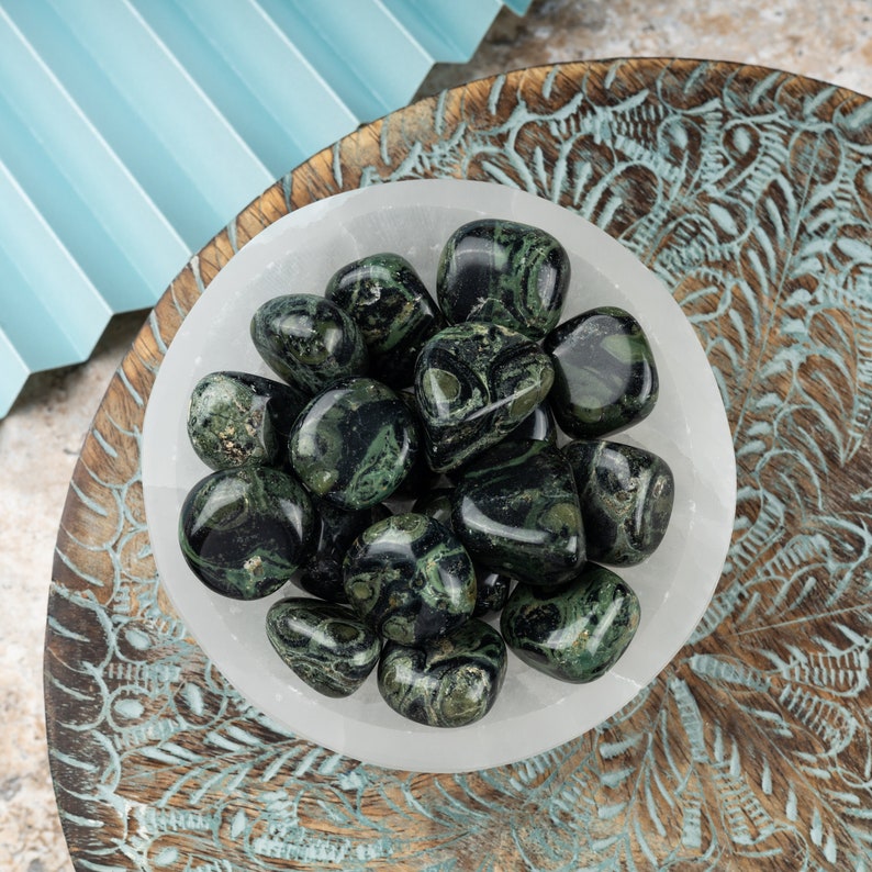 Kambaba Jasper Crystal Tumble Stone - Authentic Polished Stone for ...