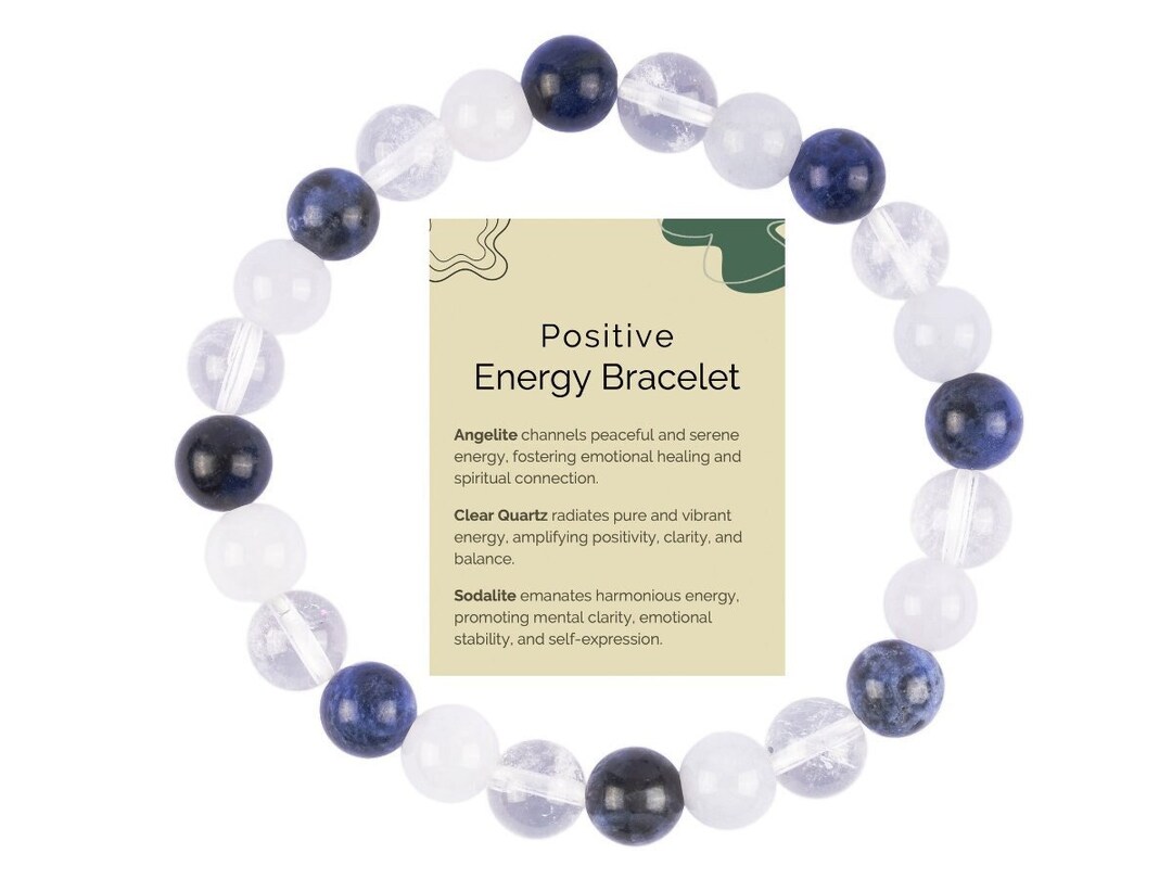 Positive Energy Manifestation Crystal Bracelet, Healing Bracelet ...