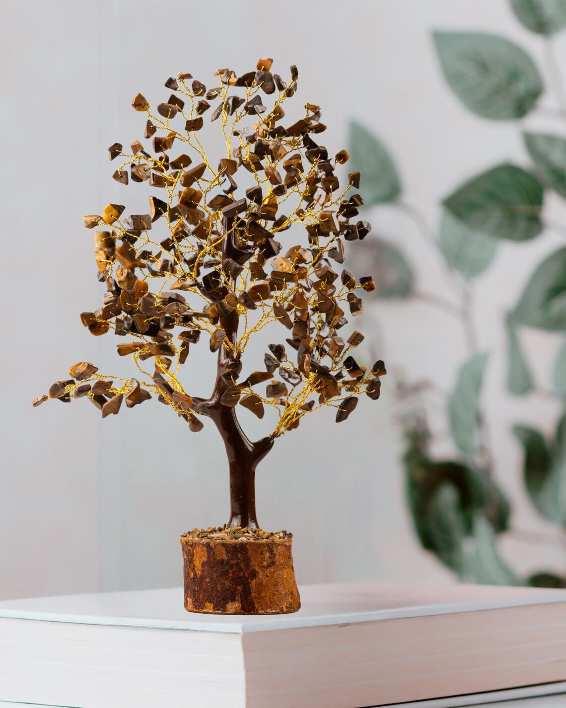 Tiger’s Eye Crystal Tree of Life, Decorative Crystal Tree, Natural ...