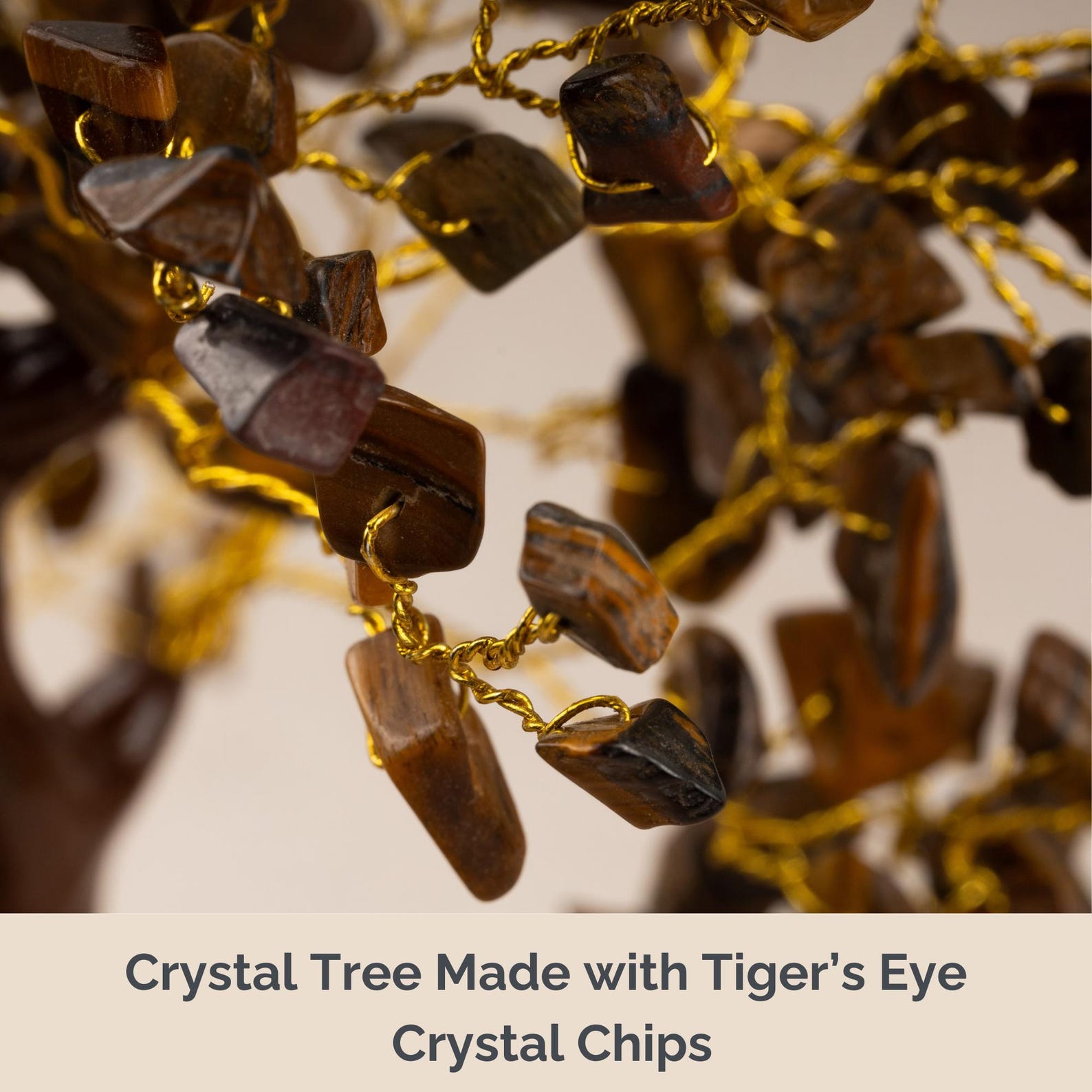 Tiger’s Eye Crystal Tree of Life, Decorative Crystal Tree, Natural ...