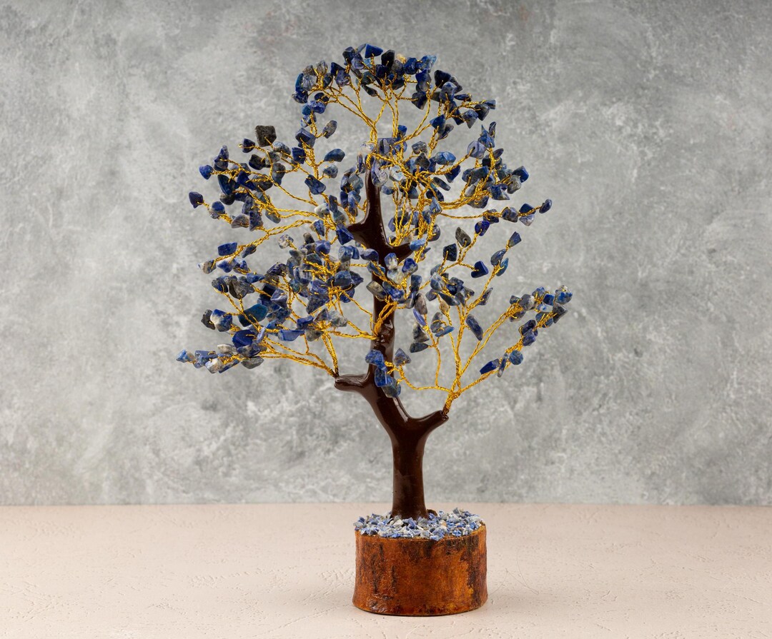 Lapis Lazuli Crystal Tree of Life, Decorative Crystal Tree, Natural ...