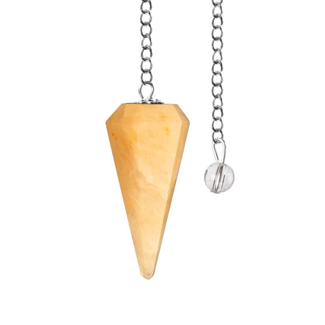 Yellow Aventurine Pendulum Crystal, Faceted Pendulum Divination Tools ...