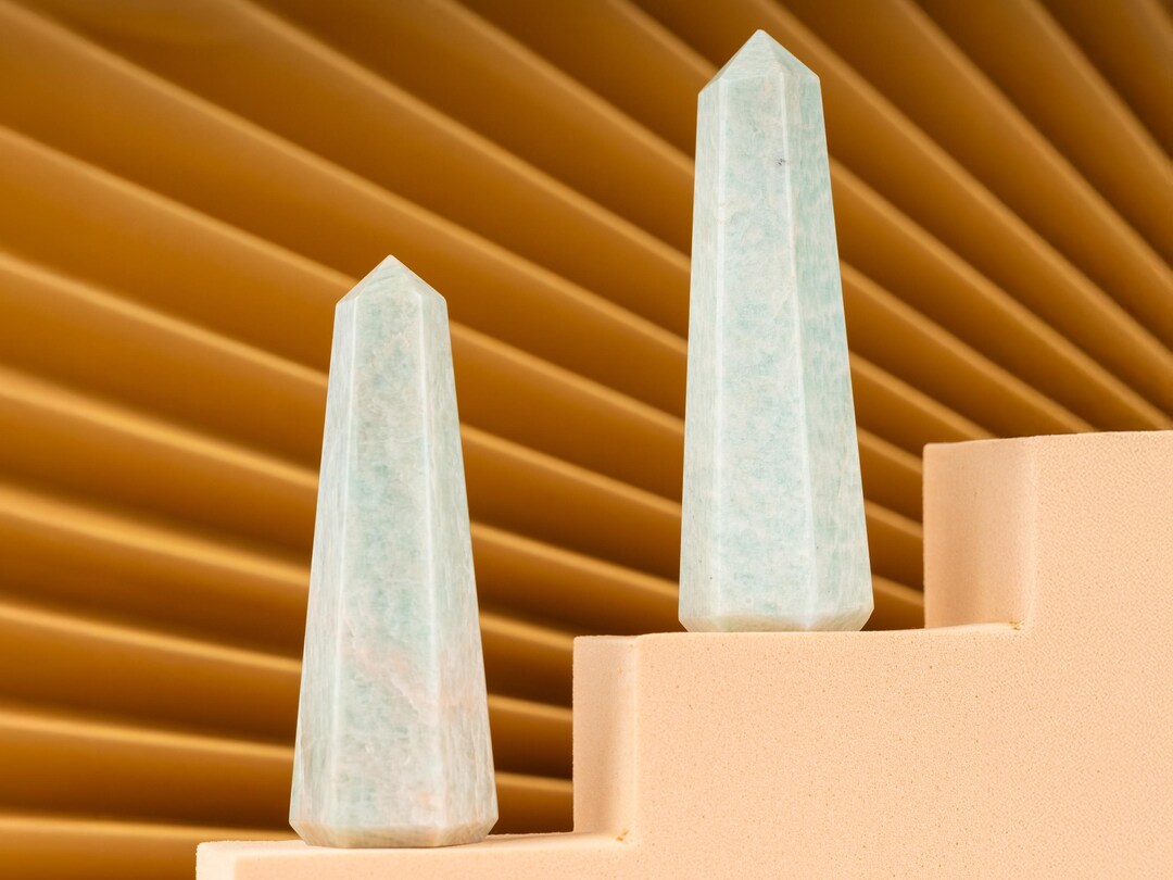 Amazonite Obelisk Point Crystal Tower 2.25-3", Natural Healing Crystals ...