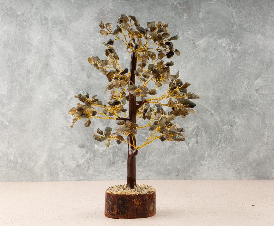Labradorite Crystal Tree of Life, Decorative Crystal Tree, Natural ...