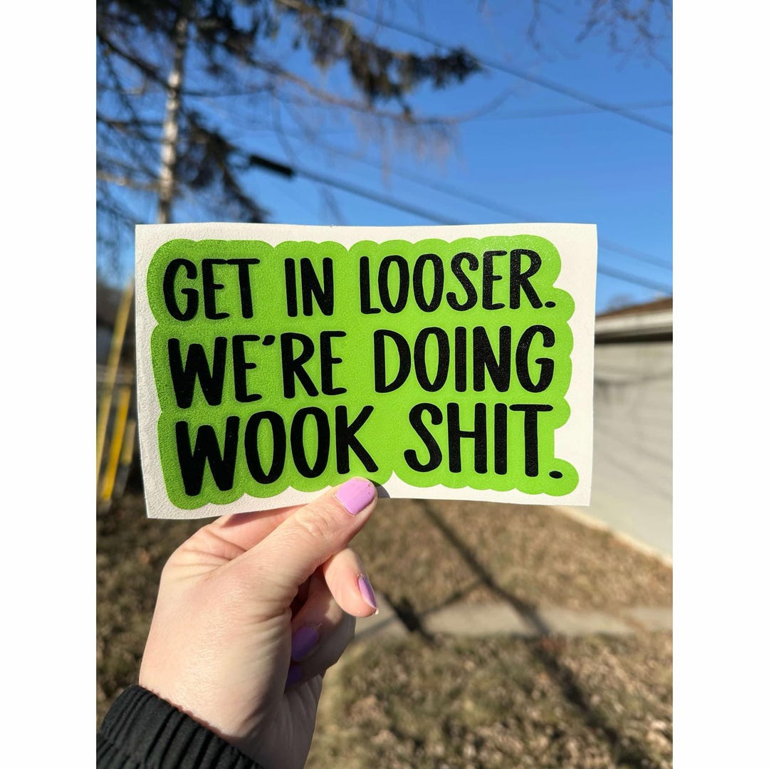 Get in Looser Were Doing Wook Shit Vinyl Decal, Dubstep, Vinyl Decal ...