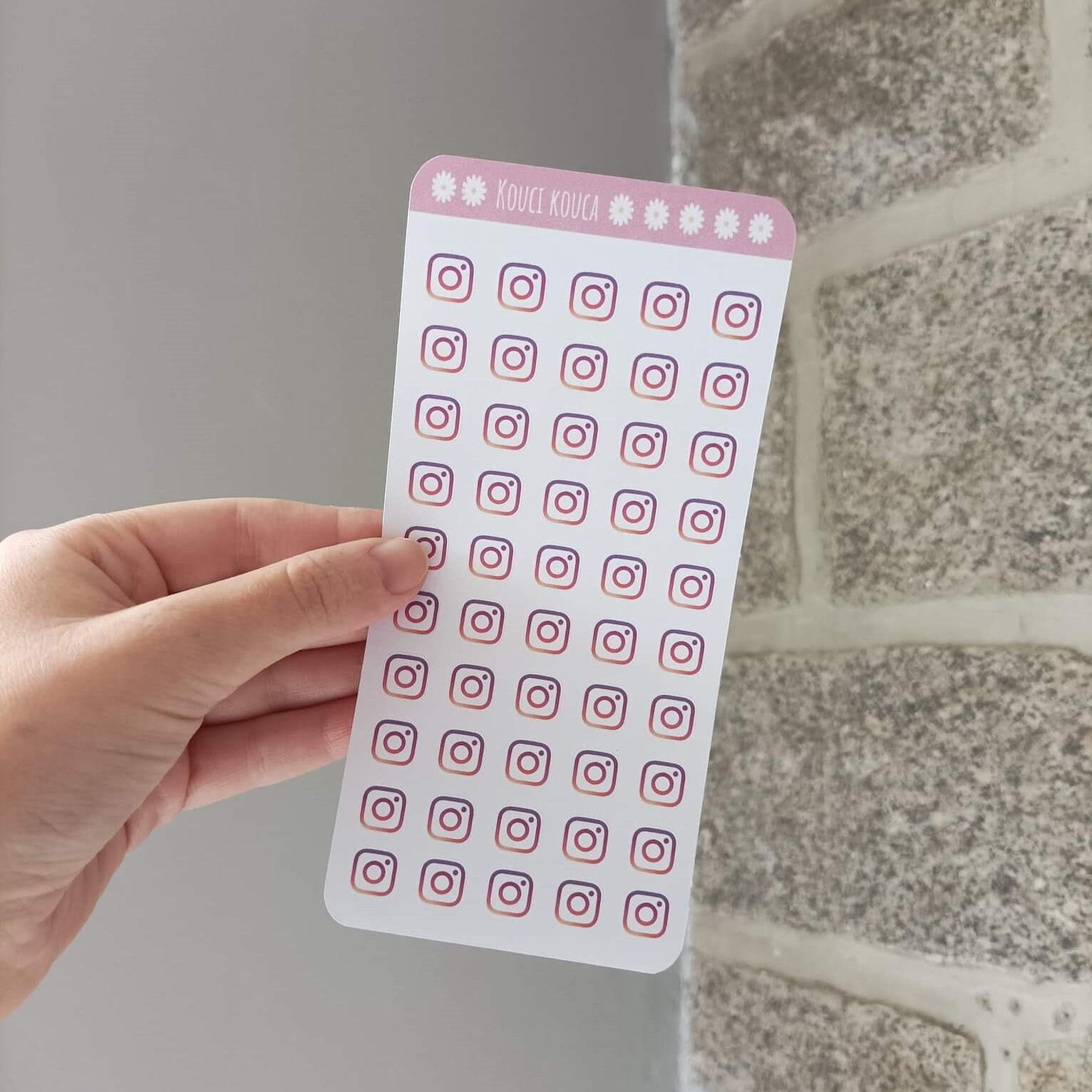 Instagram Logo Sticker Sheet Sticker for Bullet Journal and Organizer ...
