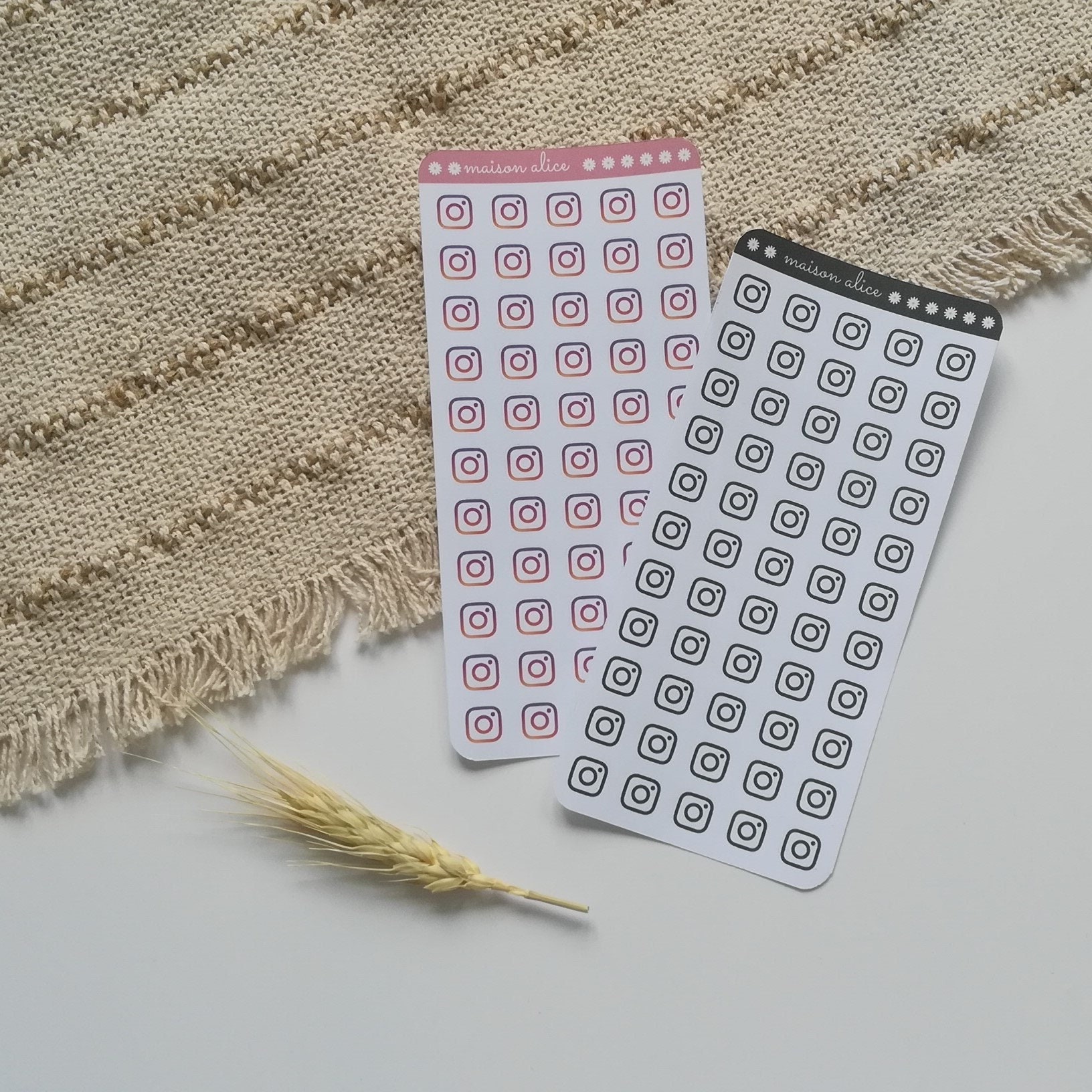 Instagram Logo Sticker Sheet Sticker for Bullet Journal and Organizer ...