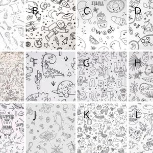 Reusable Coloring Placemat – Washable Drawing Sheet for Children, Oeko ...