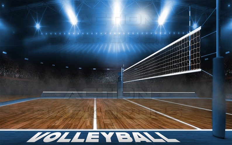Digital Backdrop Photography Sports VOLLEYBALL BLUE - Etsy