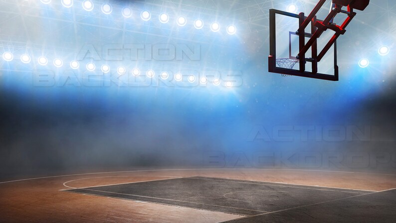 Basketball Digital Backdrop - Photography | BASKETBALL BLUE ARENA ...