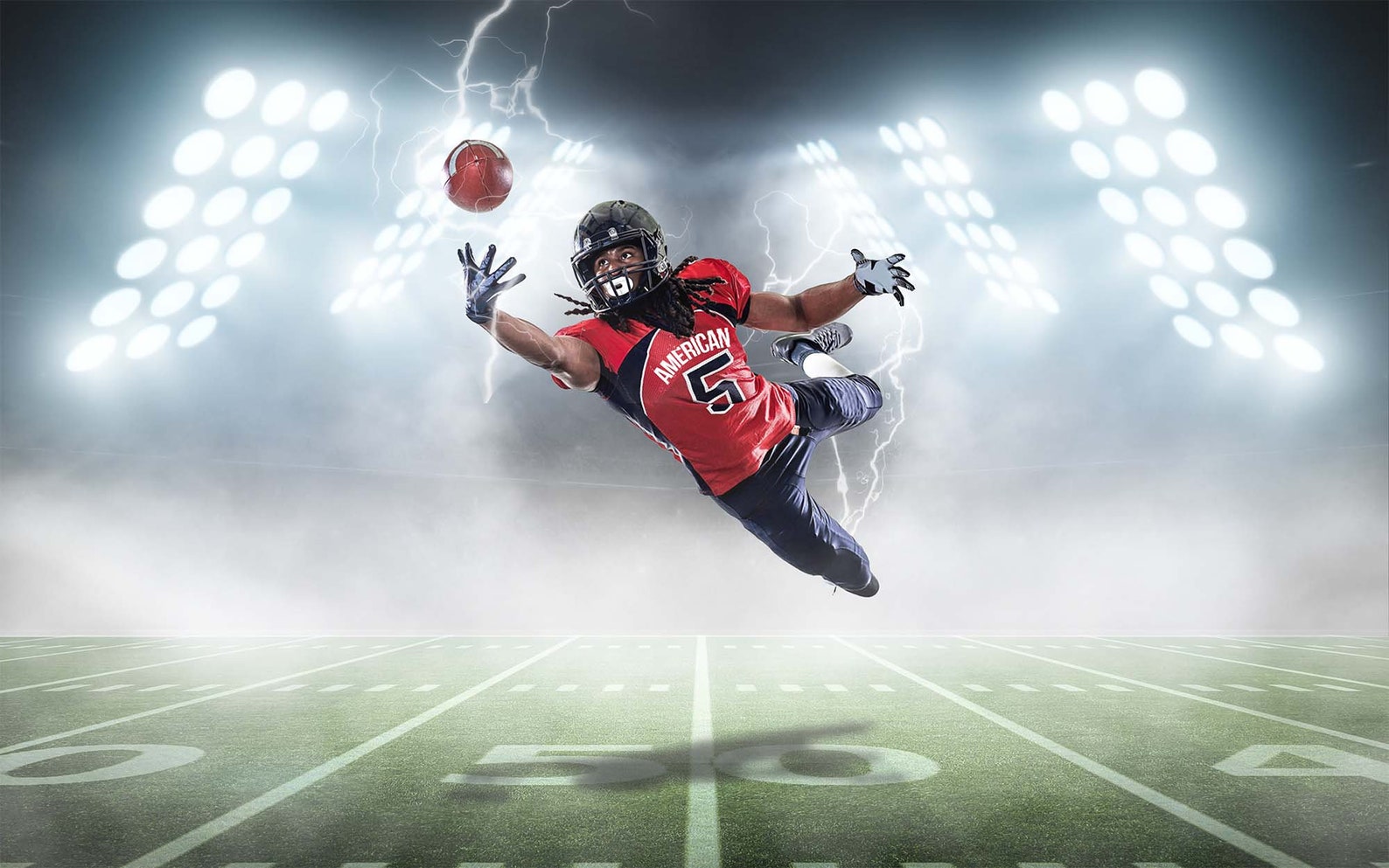 Football Digital Backdrop - LIGHTNING FOOTBALL CREATOR Pack | Photoshop ...