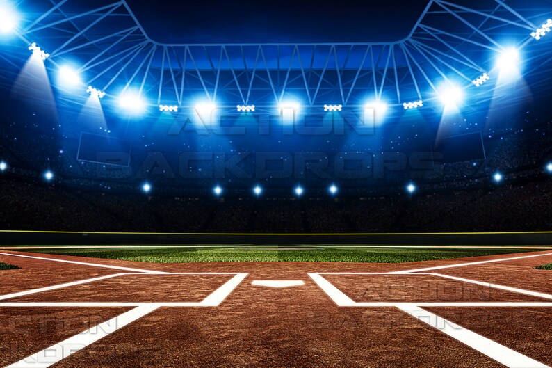 Baseball Digital Backdrop - Softball | MIDNIGHT DIAMOND | Photoshop ...