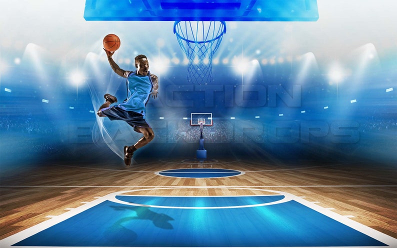 Basketball Digital Backdrop - Photography | BLUE DYNAMIC BASKETBALL ...