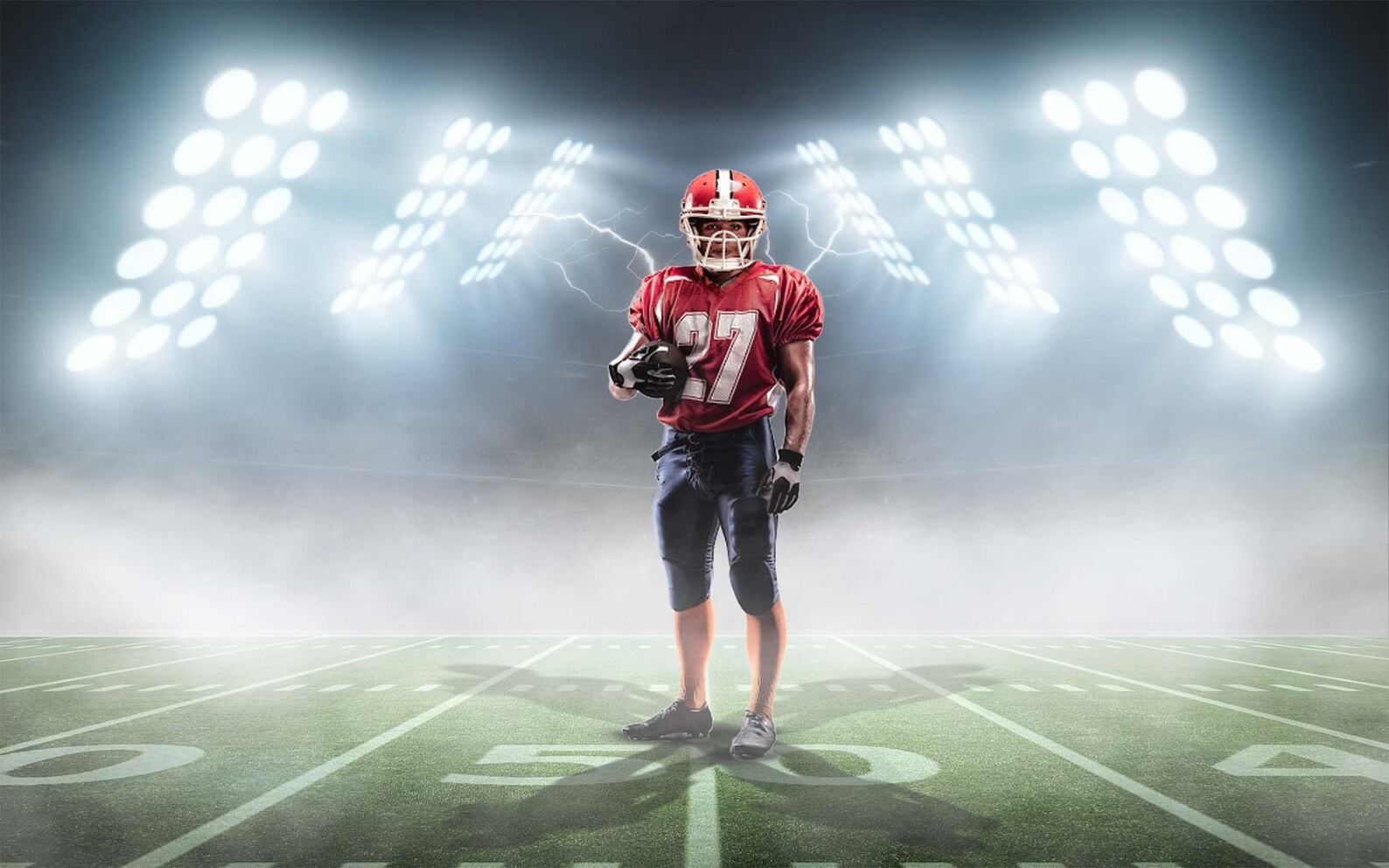 Football Digital Backdrop - LIGHTNING FOOTBALL CREATOR Pack | Photoshop ...