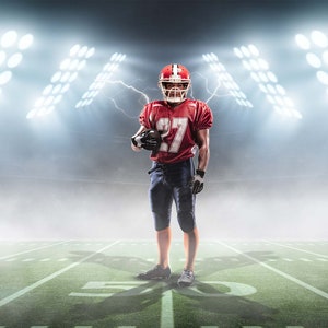 Football Digital Backdrop - LIGHTNING FOOTBALL CREATOR Pack | Photoshop ...