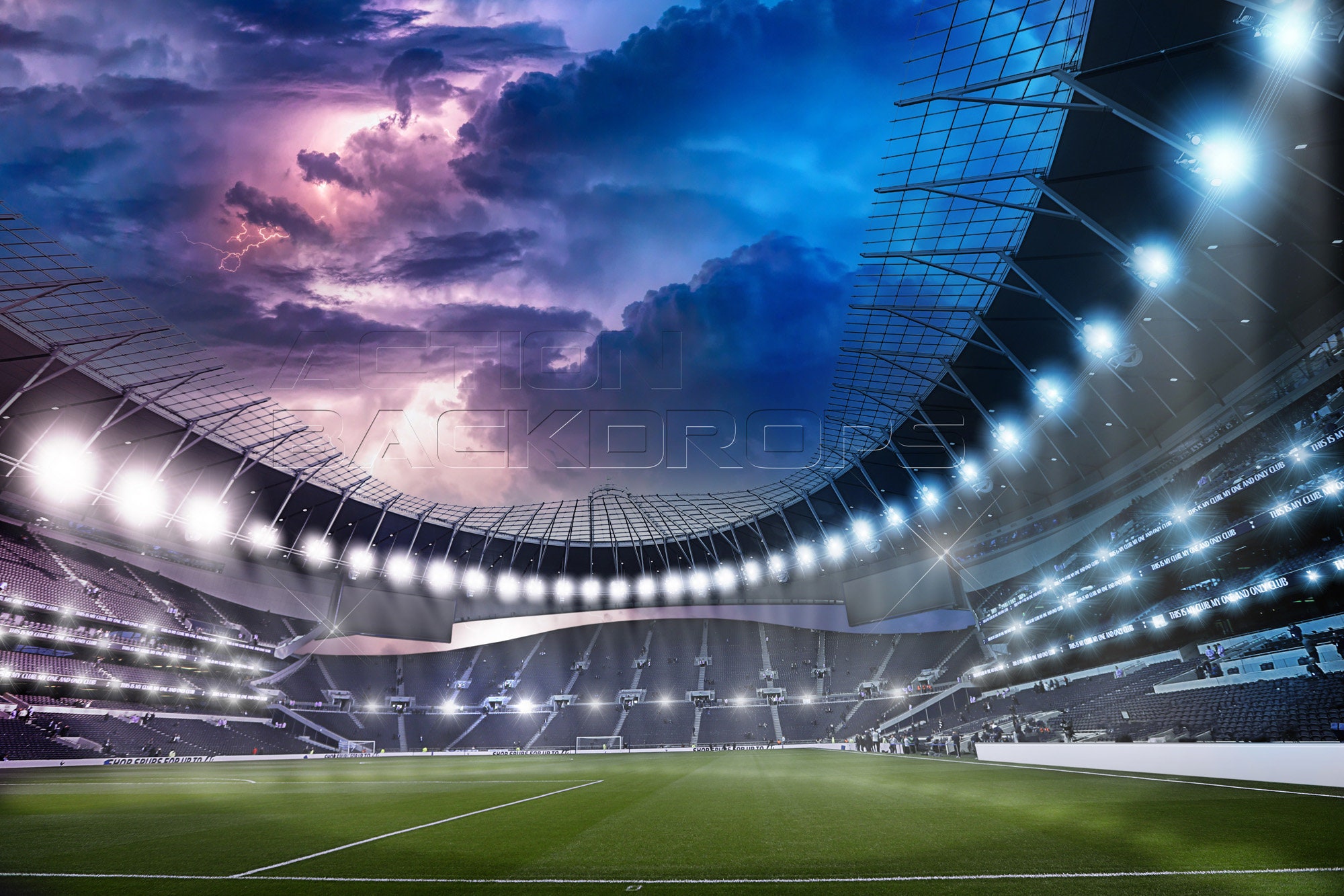 Digital Backdrop Photography Stadium LIGHTNING STORM - Etsy