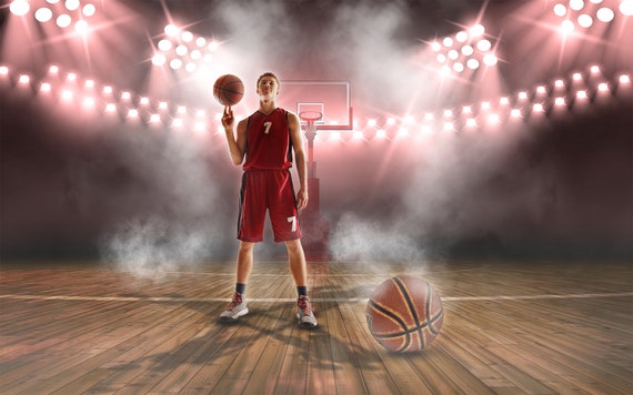 Basketball Digital Background Photography BASKETBALL STAR - Etsy