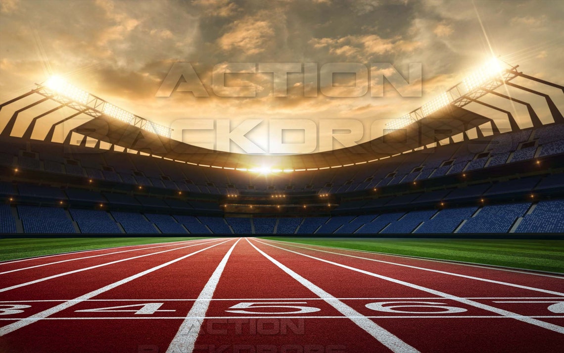 Digital Backdrop Photography Track and Field SUNSET TRACK - Etsy
