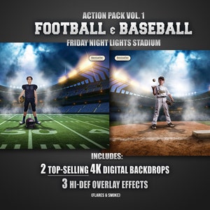 Digital Backdrop Photography Bundle - Football & Baseball | FRIDAY ...