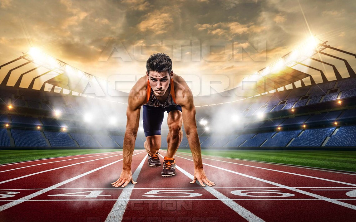 Digital Backdrop Photography - Track and Field | SUNSET TRACK STADIUM ...