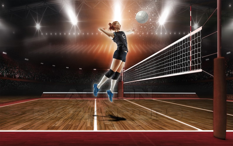 Digital Backdrop Photography - Sports | VOLLEYBALL RED VIBRANCE ...