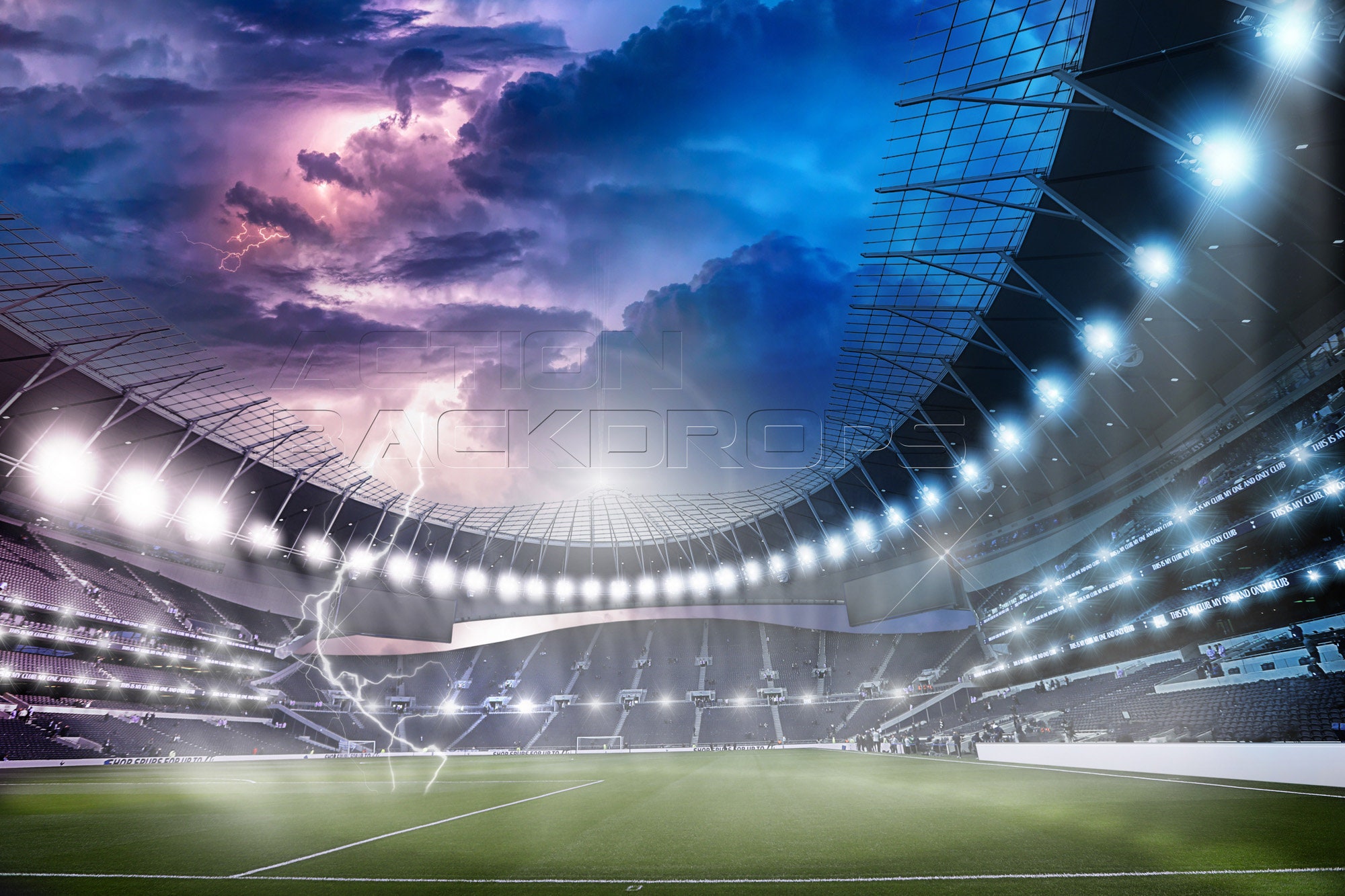 Digital Backdrop Photography Stadium LIGHTNING STORM - Etsy