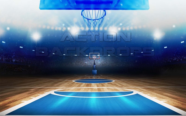 Basketball Digital Backdrop Photography BLUE DYNAMIC - Etsy
