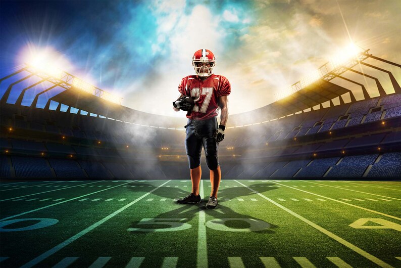 Digital Football Backdrop & Background Nightbreak Football - Etsy