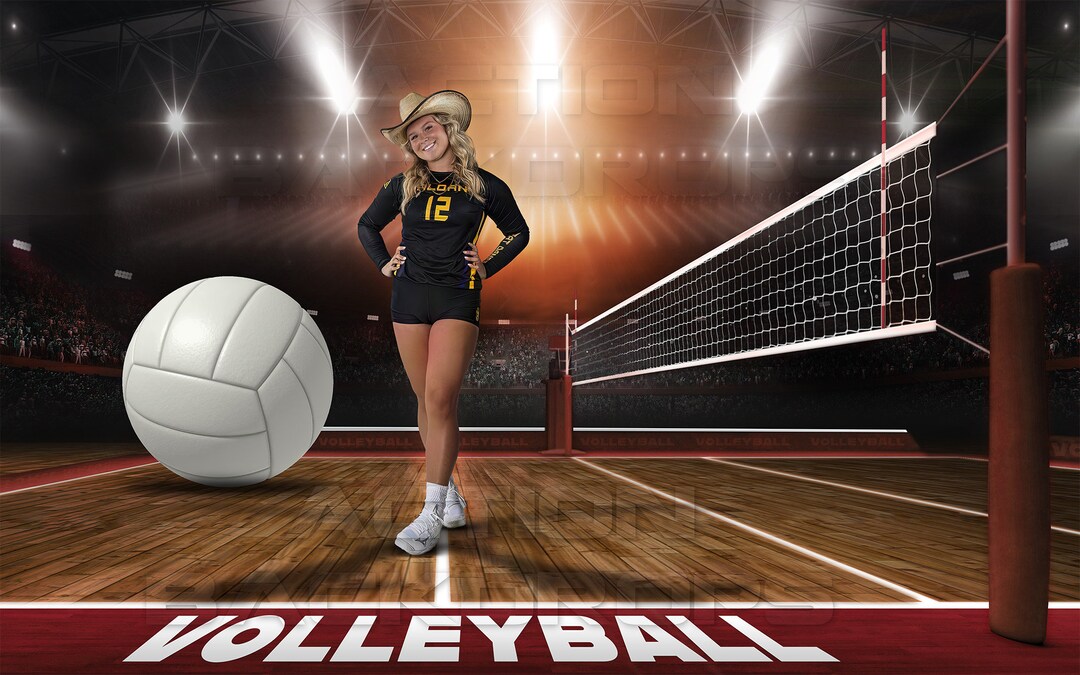 Digital Backdrop Photography - Sports | VOLLEYBALL RED VIBRANCE ...