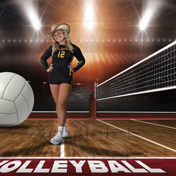 Volleyball Backdrops and Overlays - Etsy