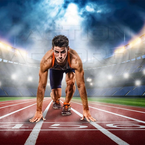 Digital Backdrop Photography Track and Field STORM TRACK | Etsy