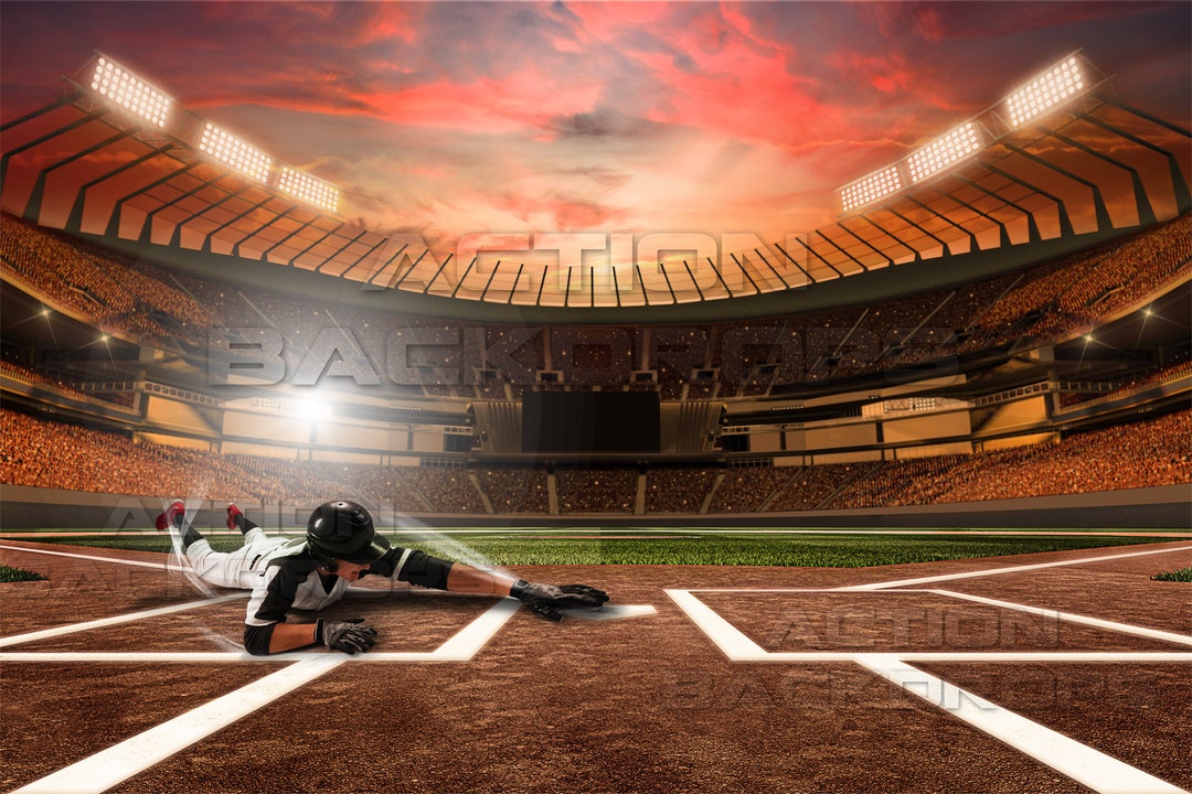 Baseball Digital Backdrop - Softball | SUNSET SKY PARK | Photoshop ...