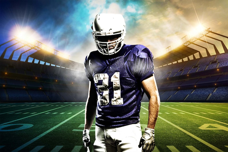 Digital Football Backdrop & Background Nightbreak Football - Etsy