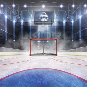 Ice Hockey Digital Backdrop - Photography | ICE HOCKEY STADIUM ...