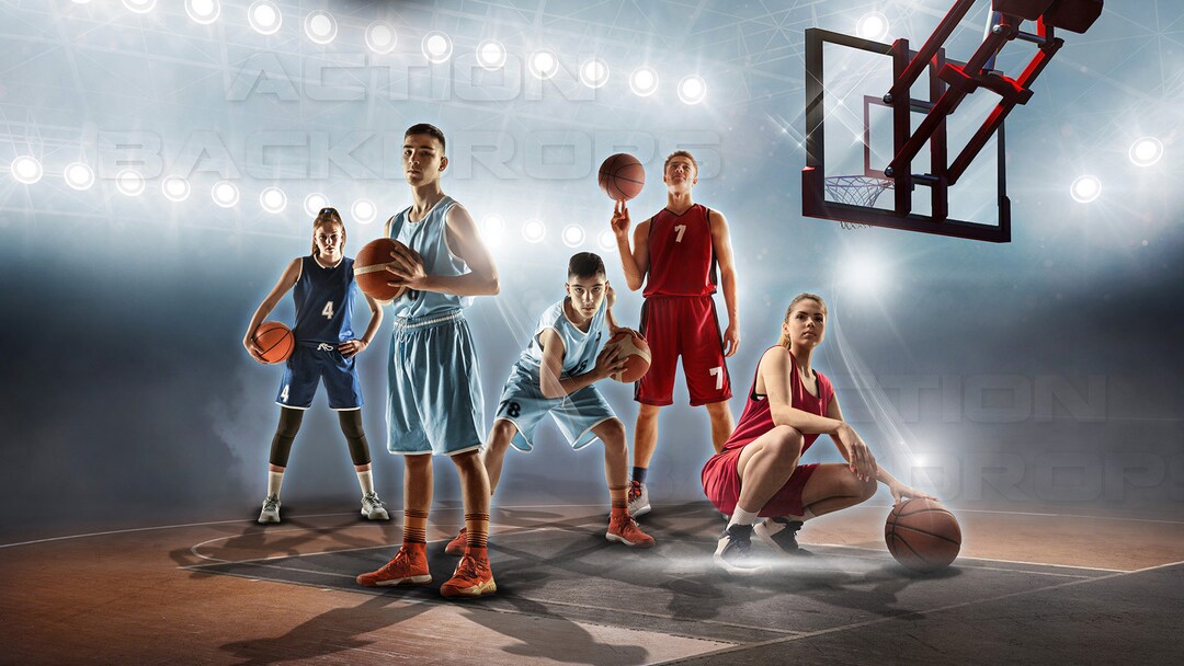 Basketball Digital Backdrop Photography BASKETBALL HAZE - Etsy