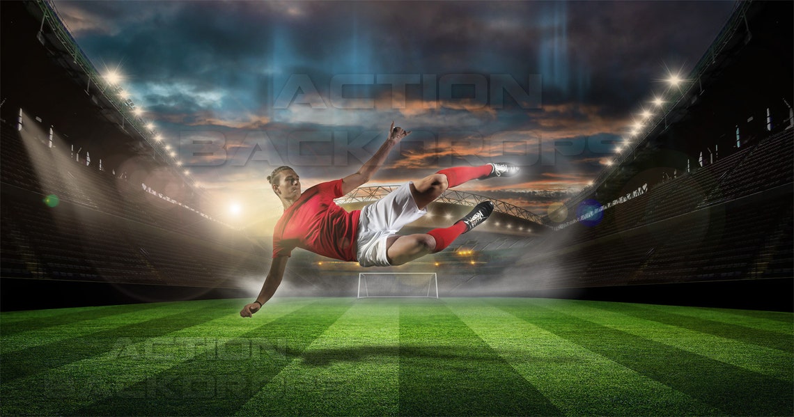 Digital Backdrop Photography Soccer SOCCER FLARE STADIUM - Etsy
