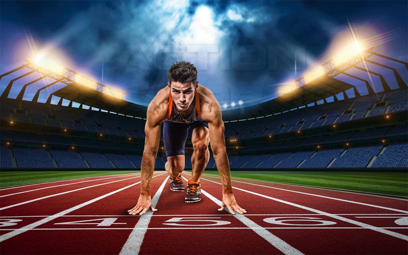 Digital Backdrop Photography Track and Field STORM TRACK - Etsy