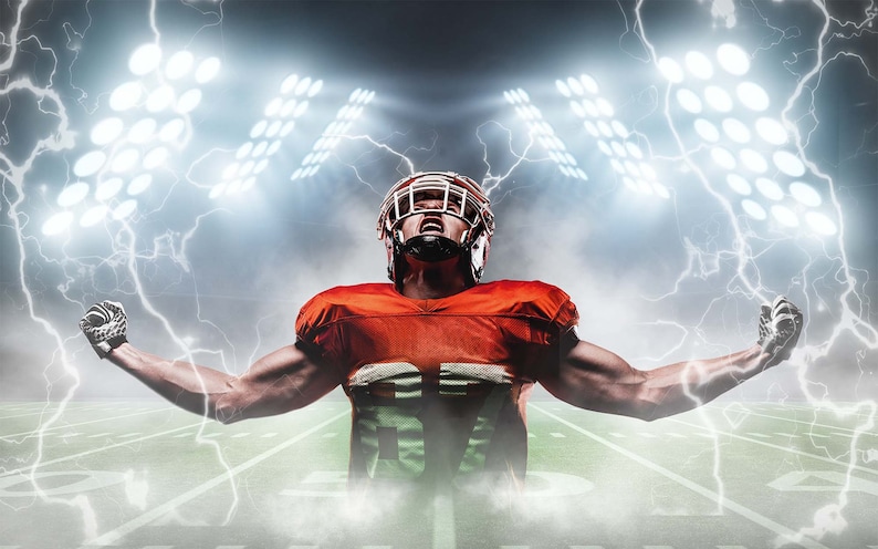 Football Digital Backdrop LIGHTNING FOOTBALL CREATOR Pack - Etsy