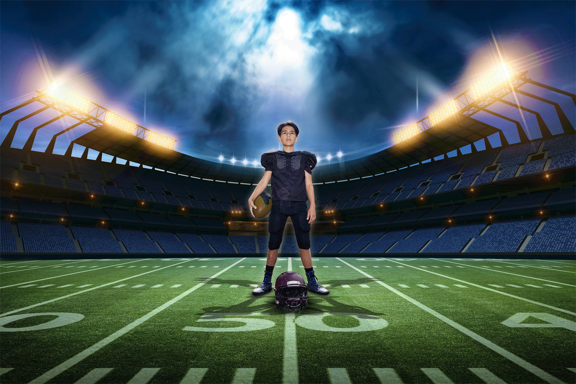 Football Digital Backdrop - Sports | NIGHT GAME STADIUM | Best ...