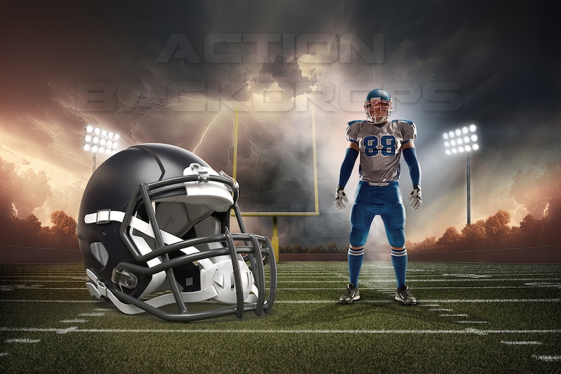 Football Professional Backdrop Photography LIGHTNING - Etsy