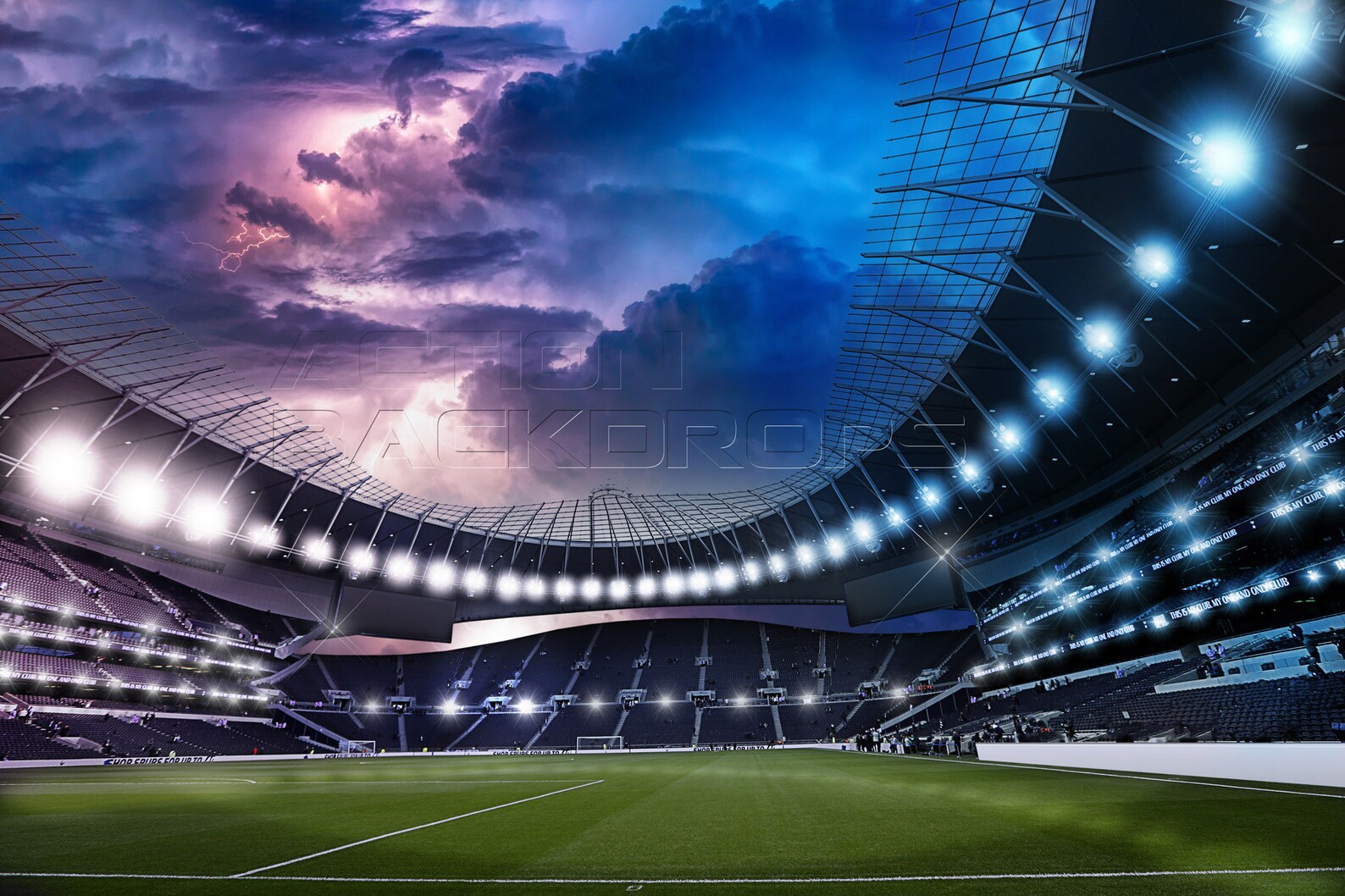 Digital Backdrop Photography - Stadium | LIGHTNING STORM STADIUM ...