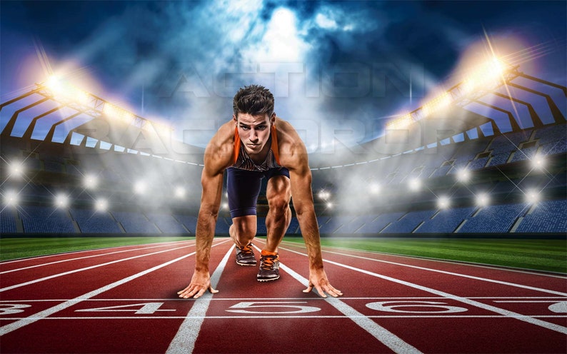 Digital Backdrop Photography Track and Field STORM TRACK - Etsy