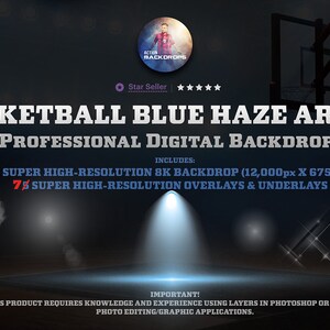 Basketball Digital Backdrop - Photography | BASKETBALL BLUE ARENA ...