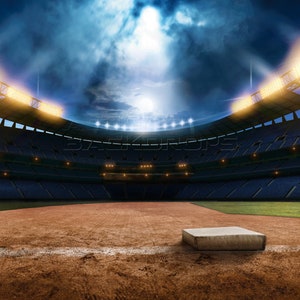Baseball Digital Backdrop - Softball | NIGHT & DAY STADIUM | Photoshop ...
