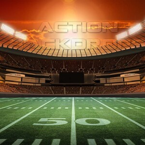 Football Digital Backdrop Photography | FOOTBALL FIRE SUNSET ...