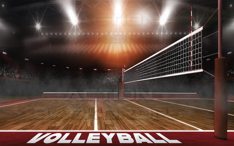 Digital Backdrop Photography Sports VOLLEYBALL RED - Etsy