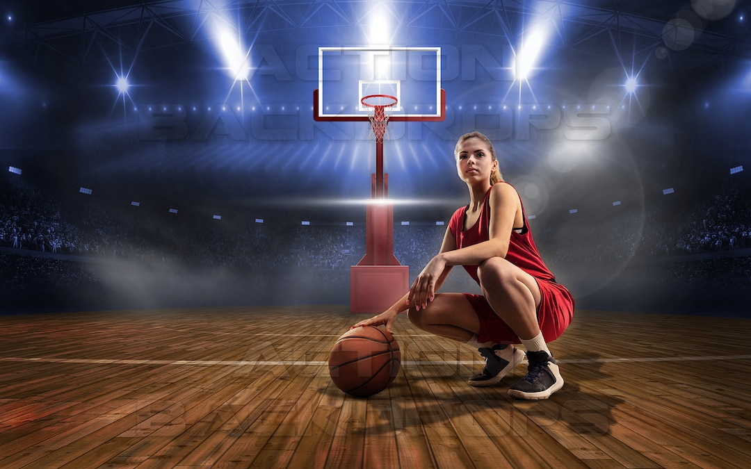 Basketball Digital Backdrop - Photography | BASKETBALL SPOTLIGHT BLUE ...