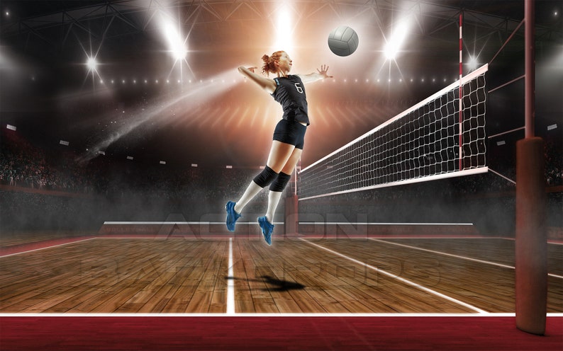 Digital Backdrop Photography - Sports | VOLLEYBALL RED VIBRANCE ...
